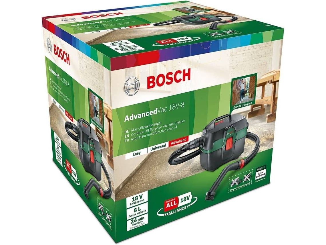 Aspirador BOSCH AdvancedVac 18V-8 | Worten.pt