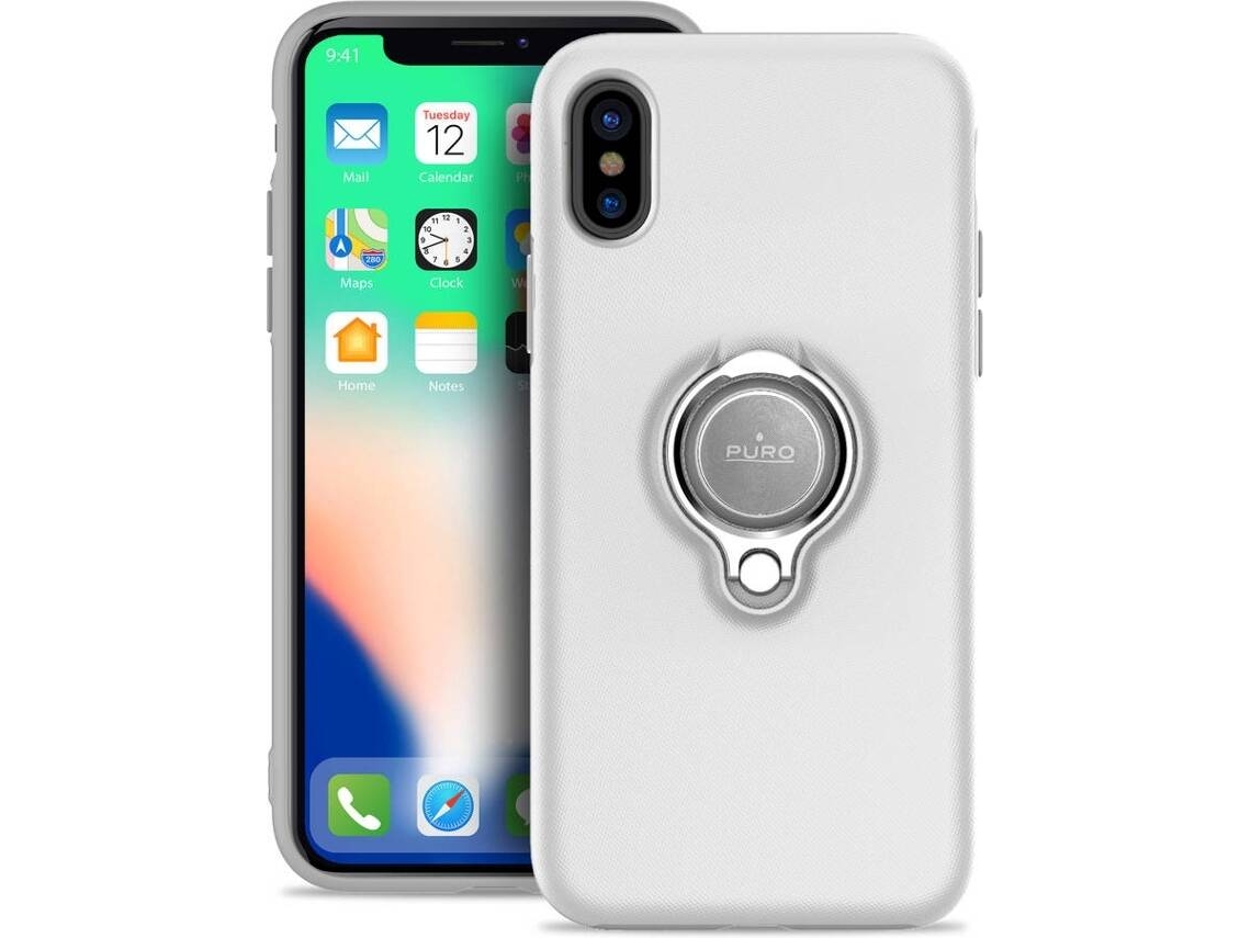 Capa iPhone X, XS PURO Magnet Ring Branco | Worten.pt