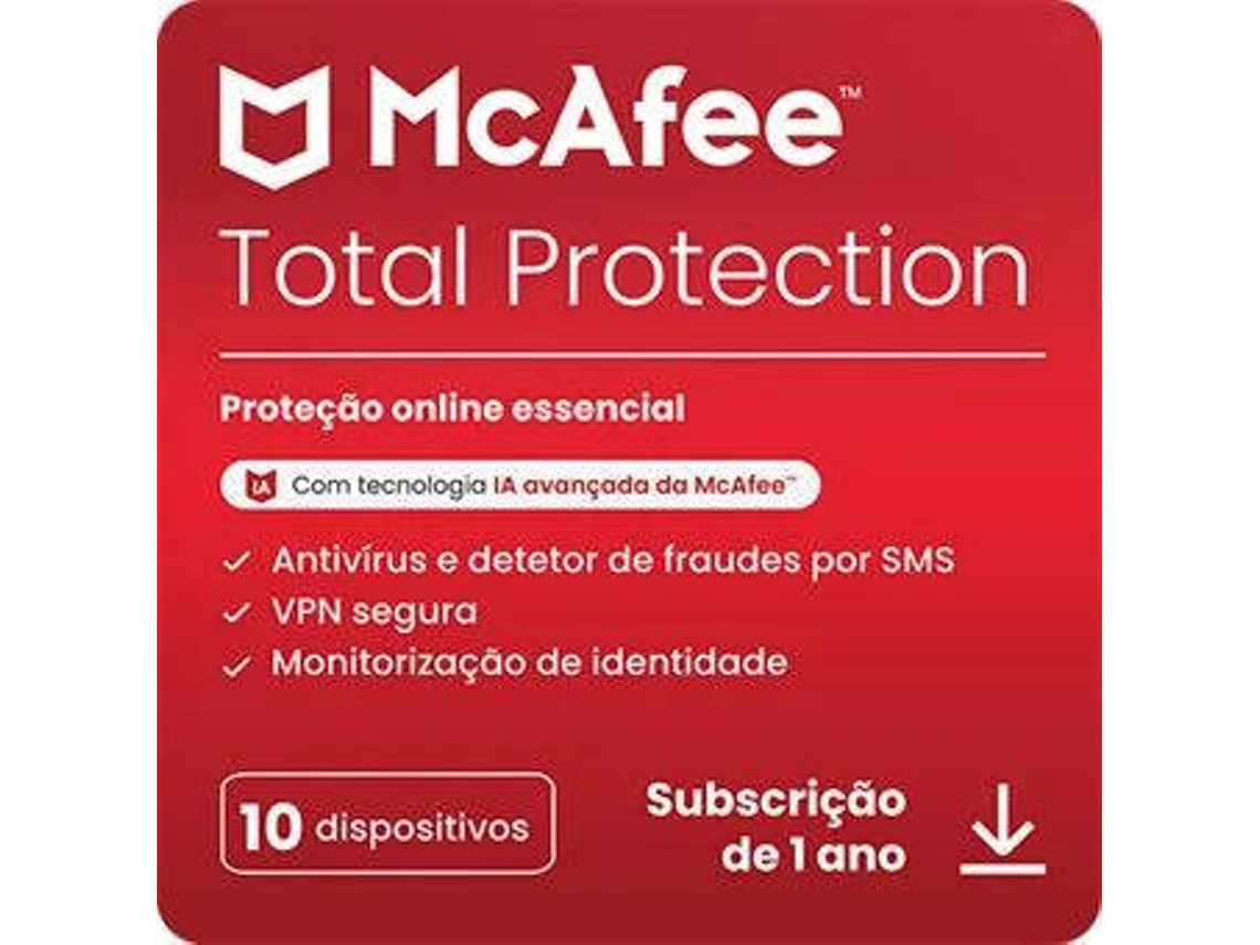 Software MCAFEE Total Protection (10 Dispositivos - 1 ano - PC, Mac ...