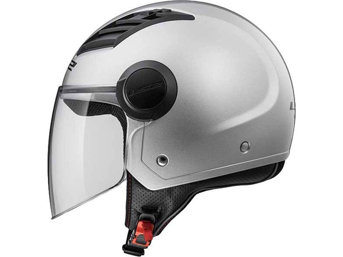 Capacete Jet LS2 OF562 Airflow Gloss Silver Long (Tam: M) | Worten.pt
