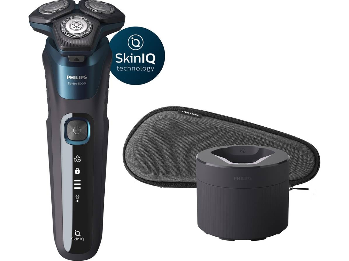 Máquina de Barbear PHILIPS S5000 - S5579/50 (Autonomia 60 min - Bateria ...