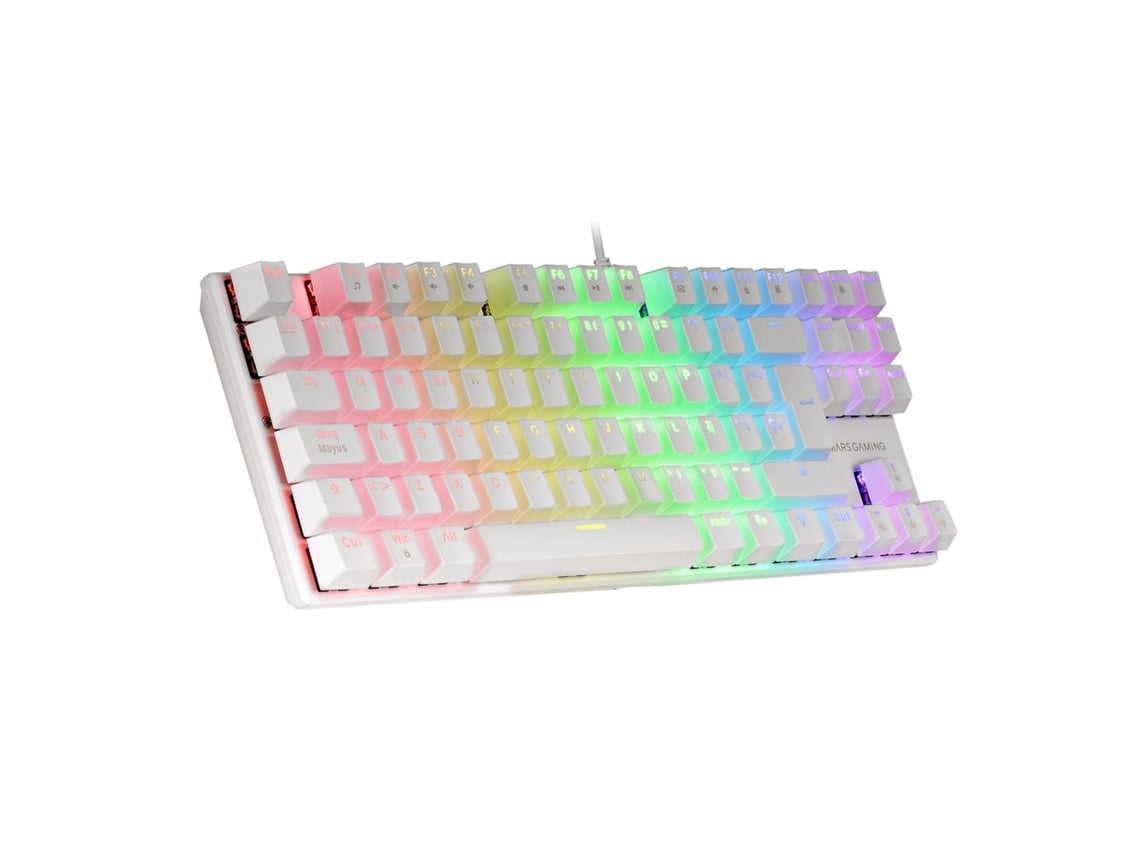 Teclado Frgb MARS GAMING Mk80 (Branco Switch - Mecânico Azul ...