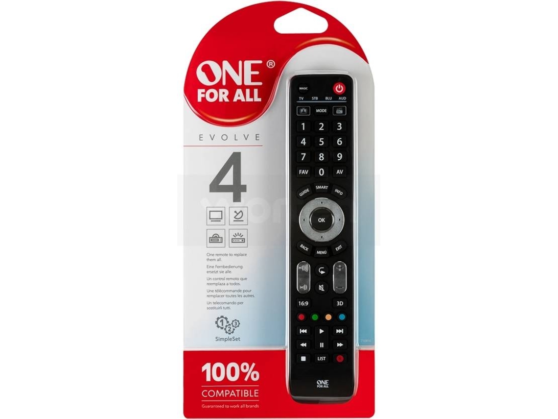 Comando ONE FOR ALL 4 EM 1 URC 7145 (Caixa Aberta - Universal) | Worten.pt