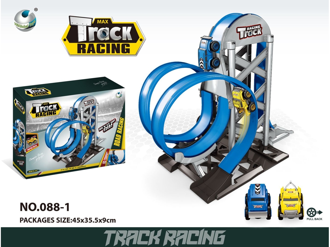 1:64 Scale Electric Double Remote Control Car Racing Track Toy Autorama ...