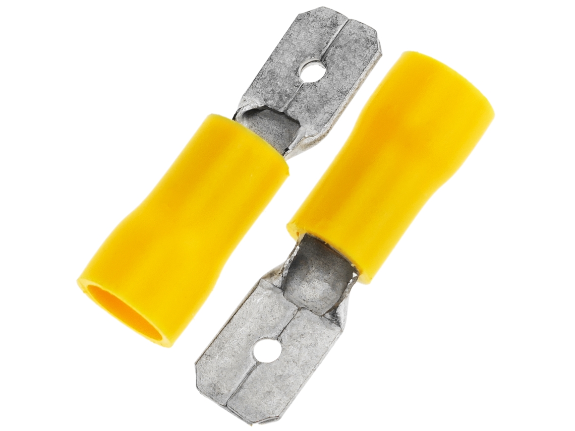 Terminal Faston Macho 6,3 Mm Amarelo Embalagem Com 100 Unidades BEMATIK ...