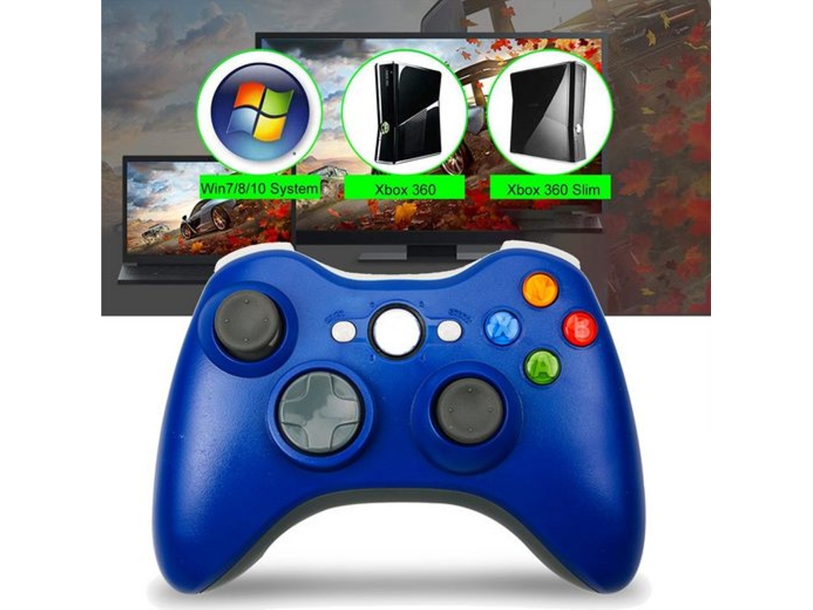 Comando Xbox 360 KINSI Kinsi Dualshock (Wireless - Azul) | Worten.pt