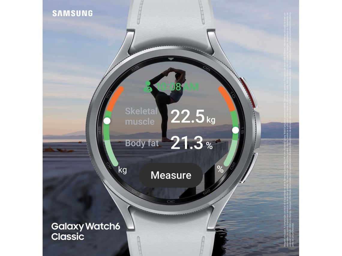 Smartwatch SAMSUNG Galaxy Watch6 Classic 47mm BT Prateado | Worten.pt