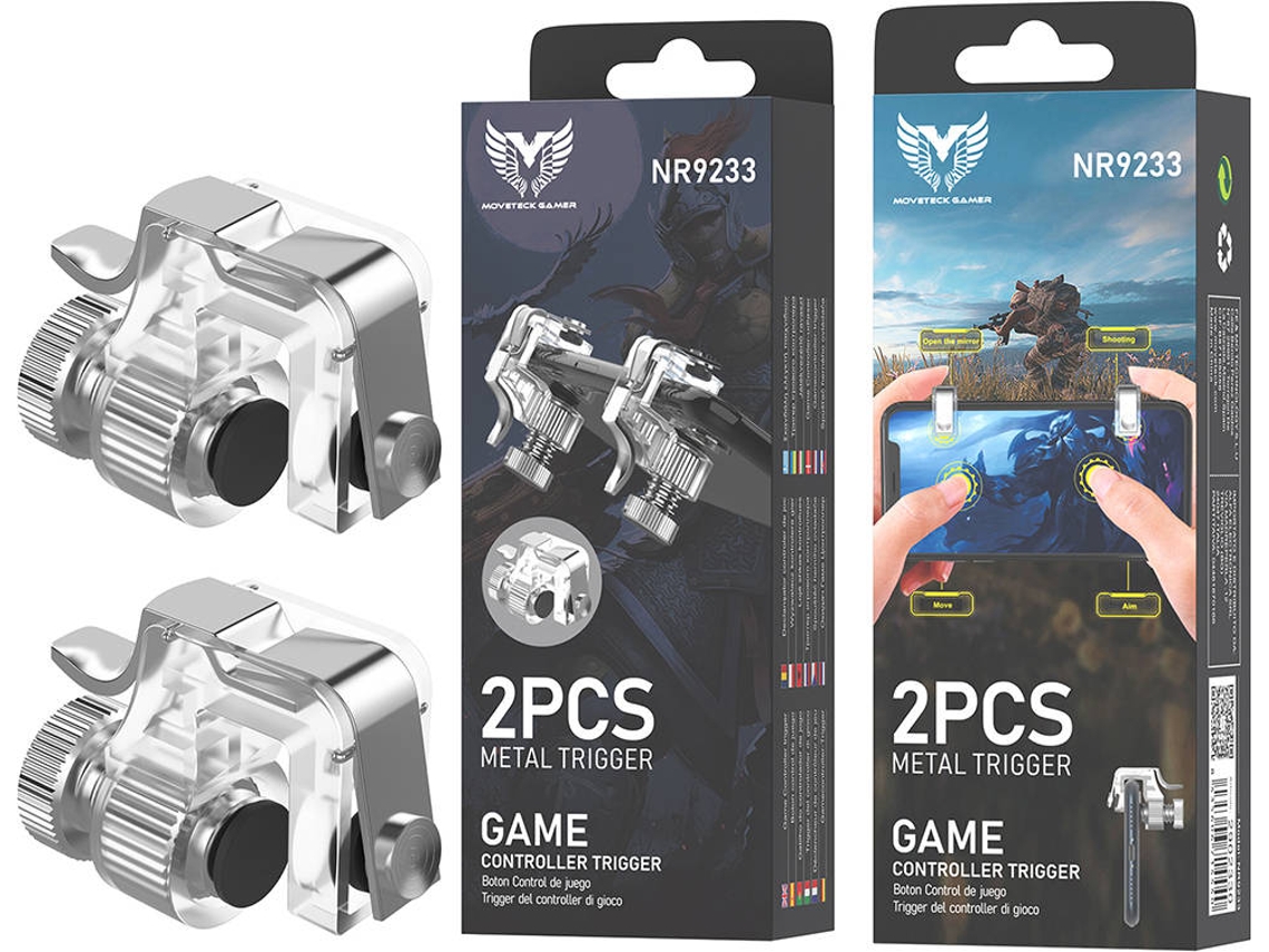 Gatilho MOVETECK GAMER Botões Metálicos NR9233 Cinzento | Worten.pt