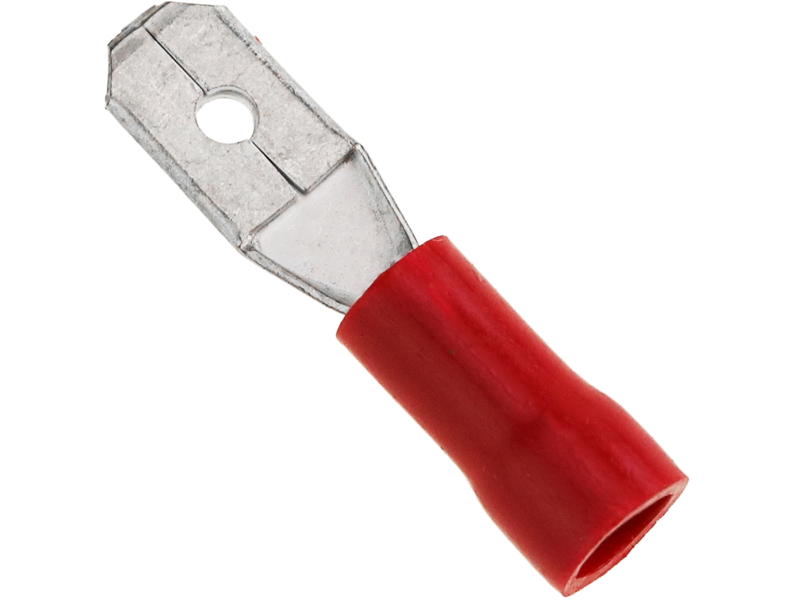Terminal Faston Macho 4,8 Mm Vermelho Embalagem Com 100 Unidades ...