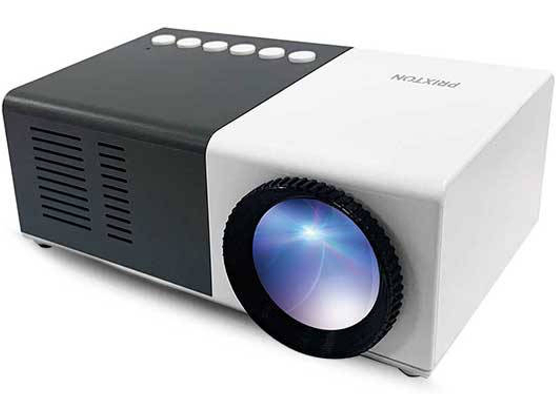 Projetor PRIXTON Cinema Mini (900 lúmens - QVGA - LED - Cinzento ...
