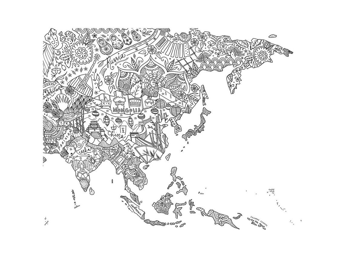 Mapa AWESOME MAPS Do mundo para colorir to color in with country ...