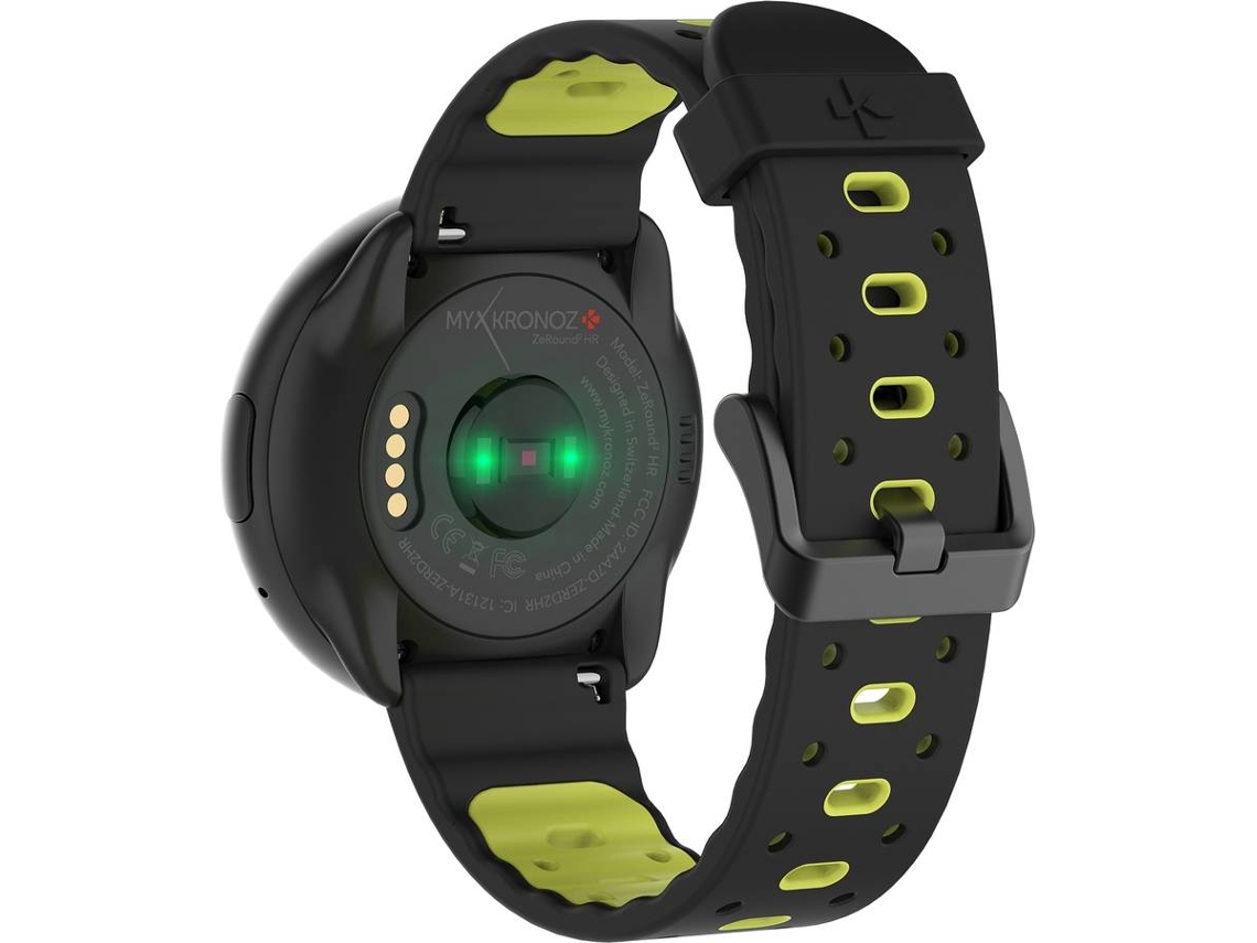 Smartwatch MY KRONOZ ZeRound 2HR Premium Preto, Amarelo | Worten.pt