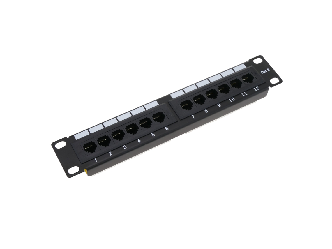 Patch panel 10 para gabinete do servidor rack 12-Port RJ45 Cat.6 UTP 1U ...
