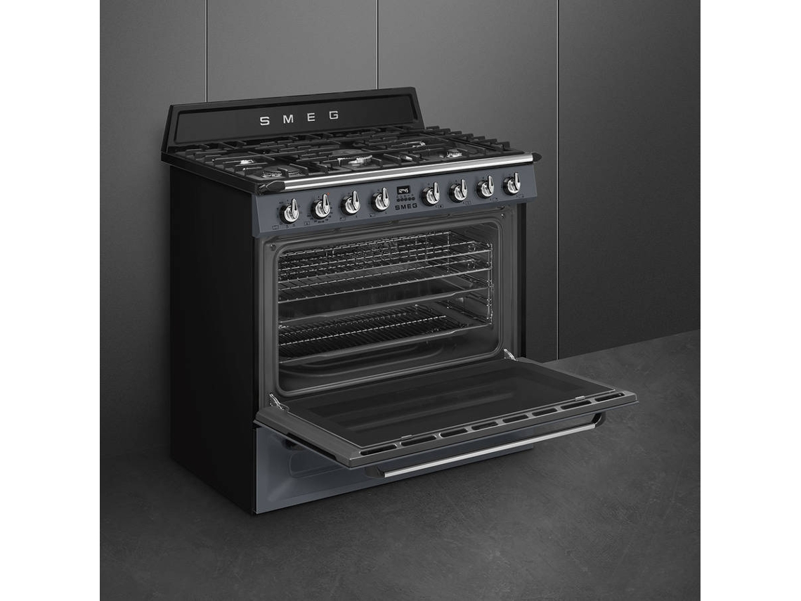 Fogão SMEG Victoria TR90P2 (115 L - Gás Natural - Slate Grey) | Worten.pt