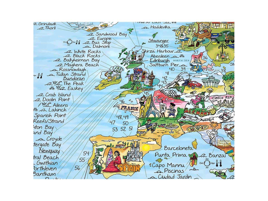 Awesome Maps Surftrip Map Best Surf Beaches Of The World Original ...