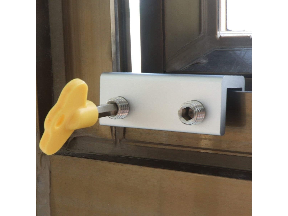 4 Travas de Janela Deslizantes de Alumínio Moldura Ajustável Trava de ...