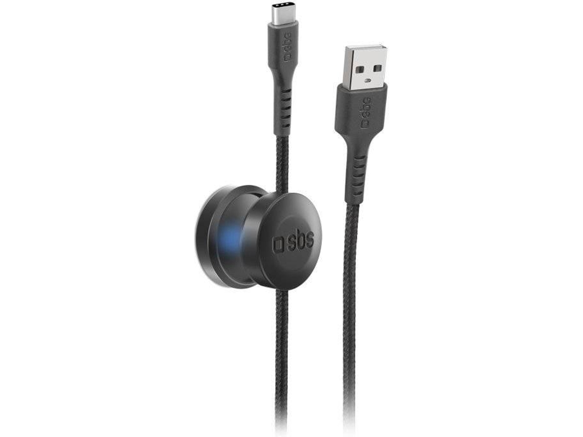 Cabo de Carga SBS Temag USB Type-C Preto | Worten.pt