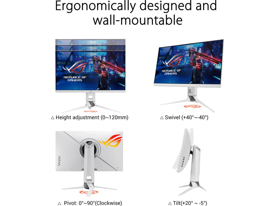 Monitor Gaming ASUS Rog Strix XG279Q-W (27'' - 1 ms - 170 Hz - NVIDIA G ...