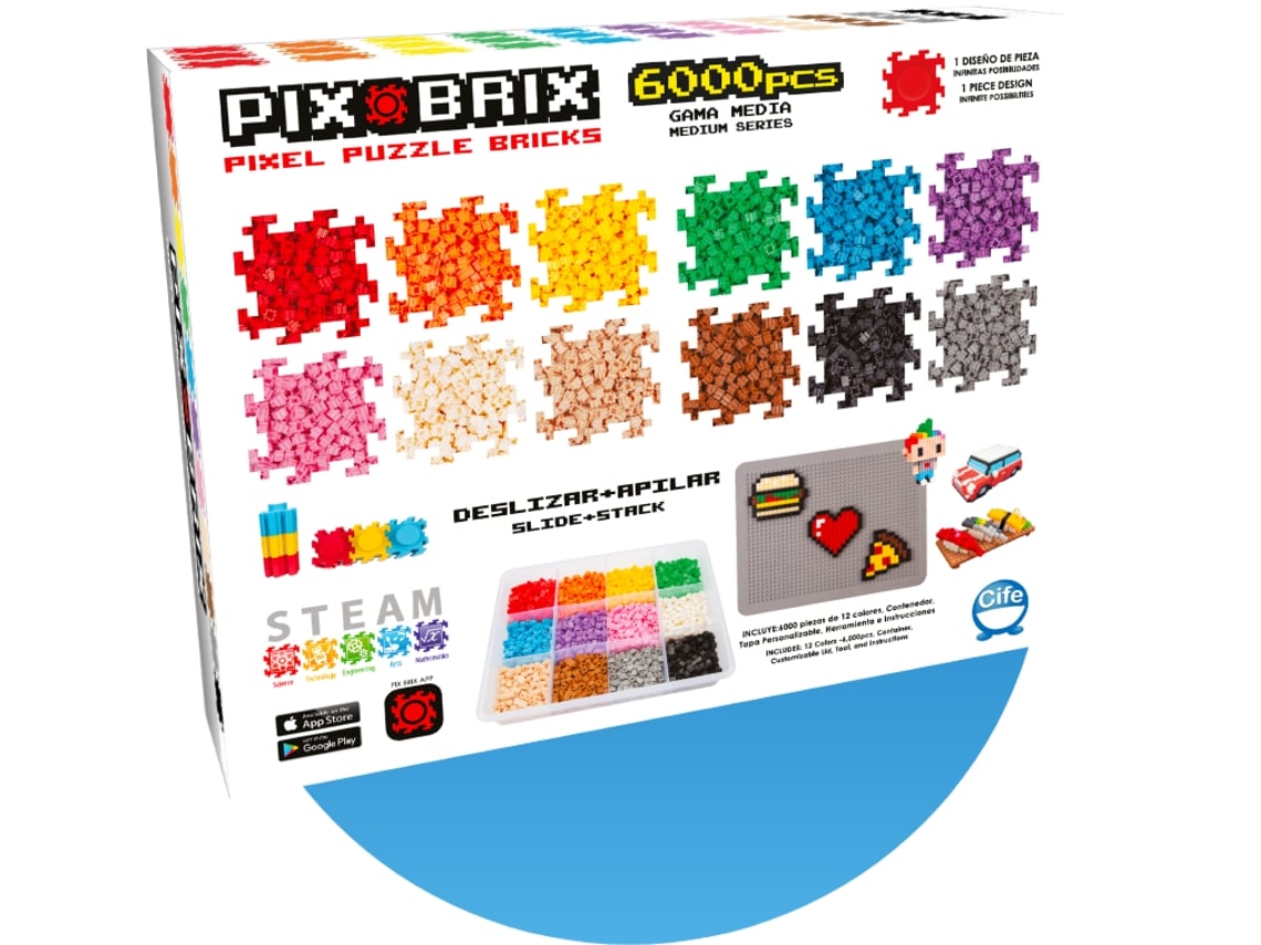 Blocos de Construção PIX BRIX Art Puzzle Bricks Pixel Art Container ...