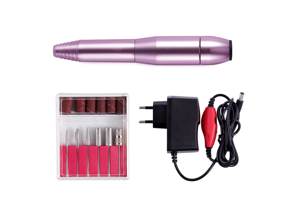 Broca Elétrica Portátil Para Unhas Kit Profissional Elétrico Compacto ...