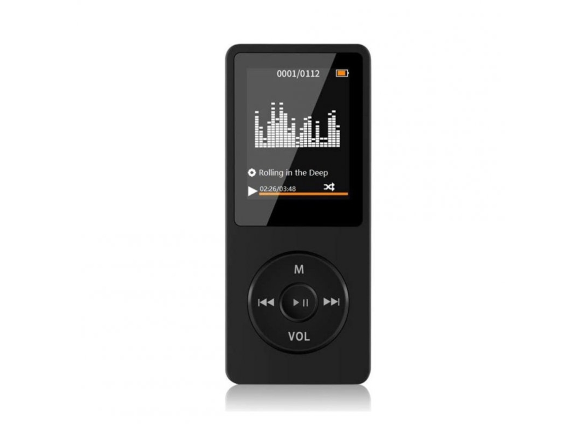 Leitor MP3 Bluetooth Portátil Mp4 Fm Rádio Externo Ultrafino Preto ...