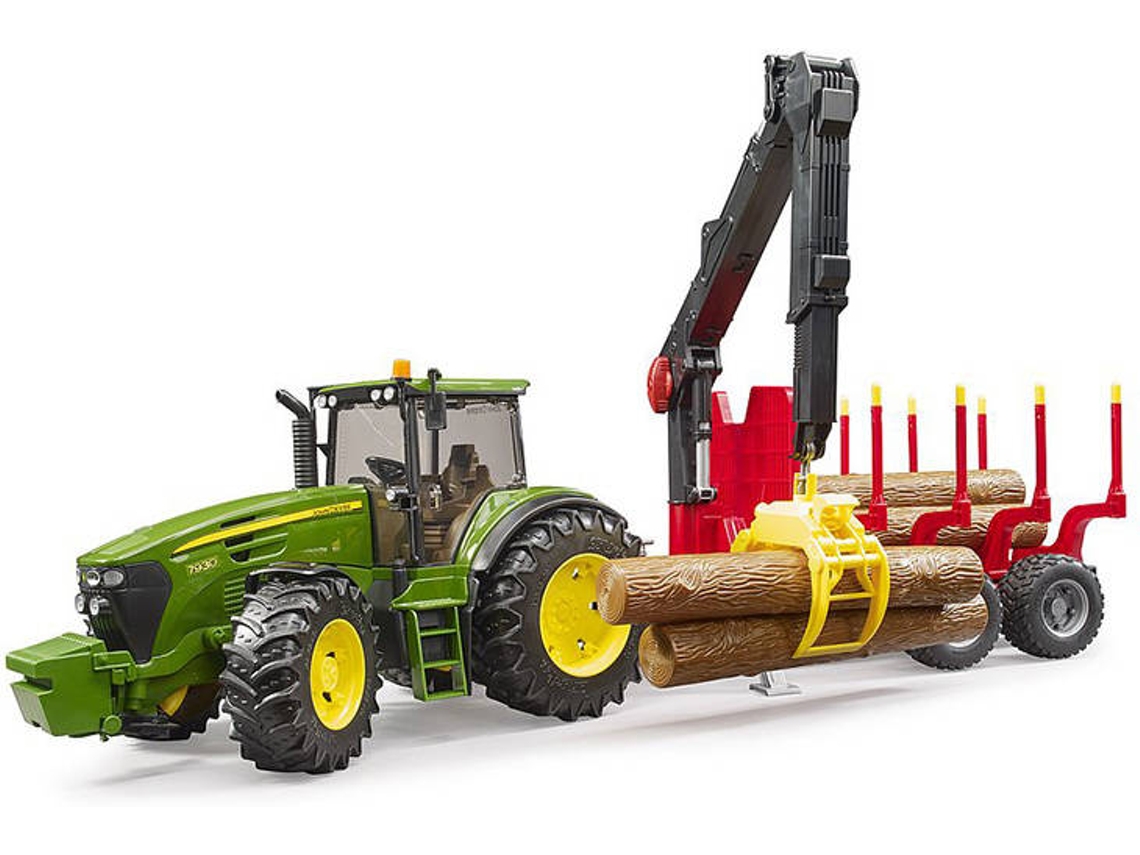 Trator BRUDER Trator John Deere 7930 c/ Atrelado Florestal | Worten.pt