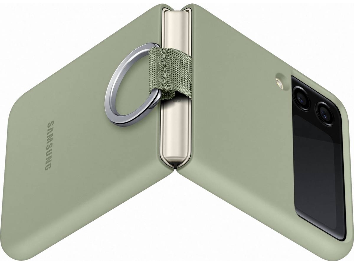 Capa com Anel SAMSUNG Zflip 3 Silicone Verde | Worten.pt