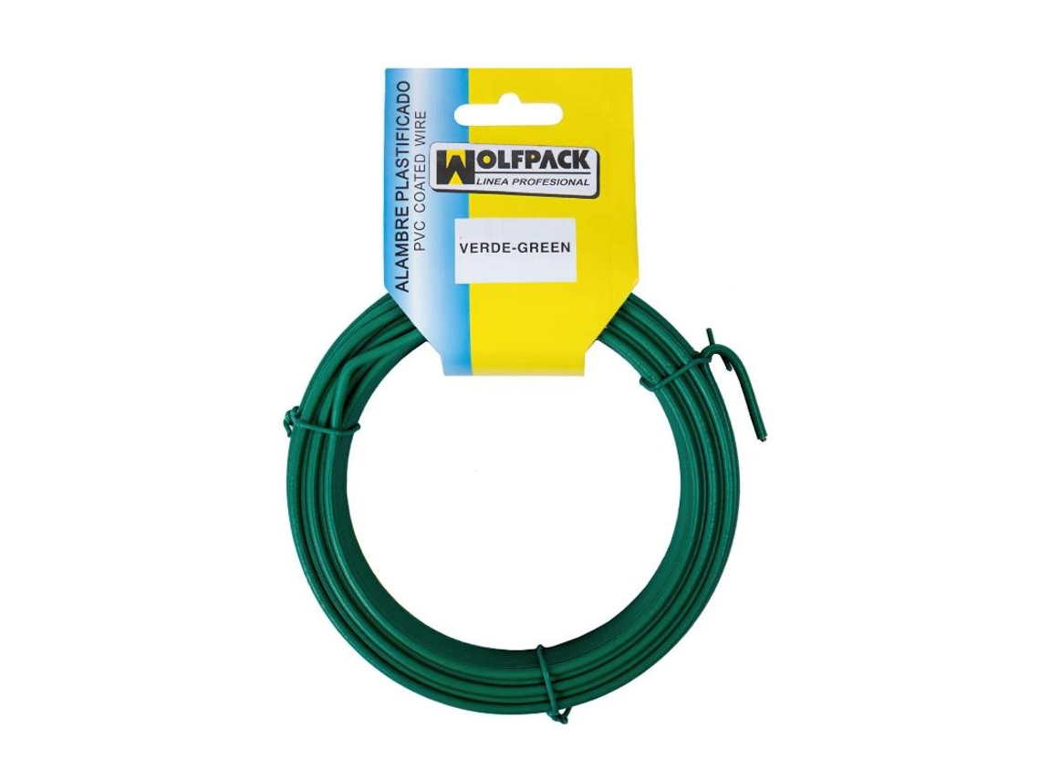 Arame Plastificado (Rolo 5 Metros) Verde No. 16 / 2.7 mm WOLFPACK | Worten.pt
