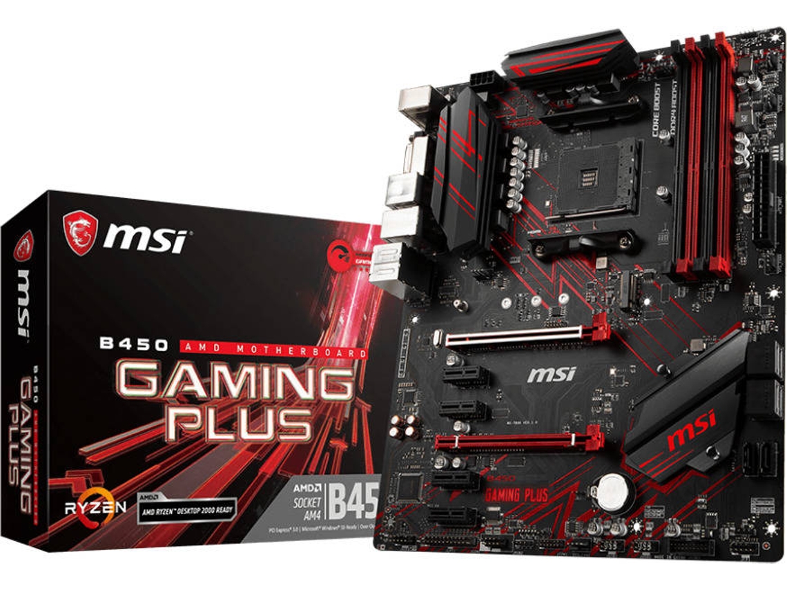 Motherboard MSI B450 Gaming Plus (Socket AM4 - AMD B450 - ATX) | Worten.pt