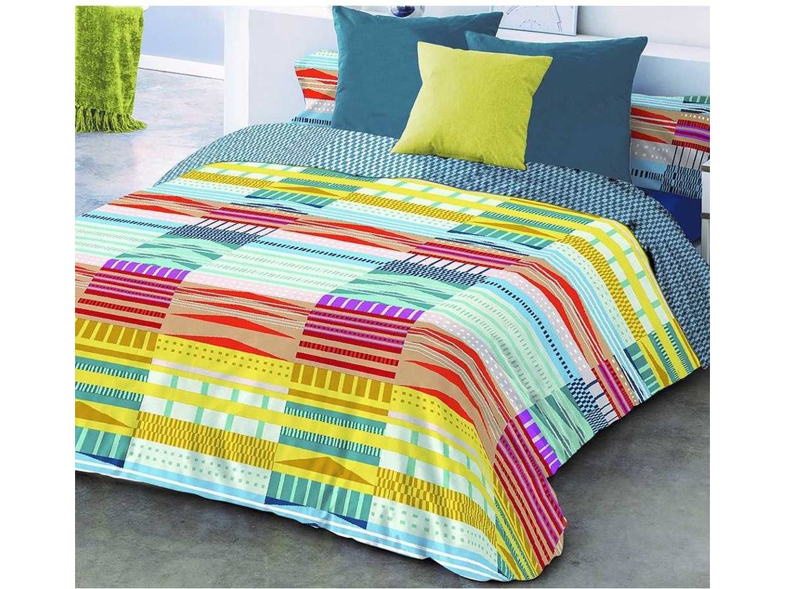 Capa de Edredão COTTON ARTEAN Polinesia (Multicor - 260x260 cm ...