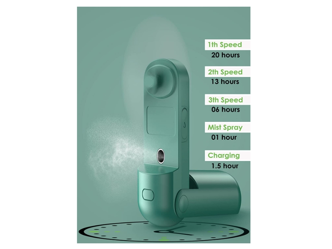 Ventoinha de Mão Portátil ENZON 3 em 1 Nebulizador 3 Velocidades ...