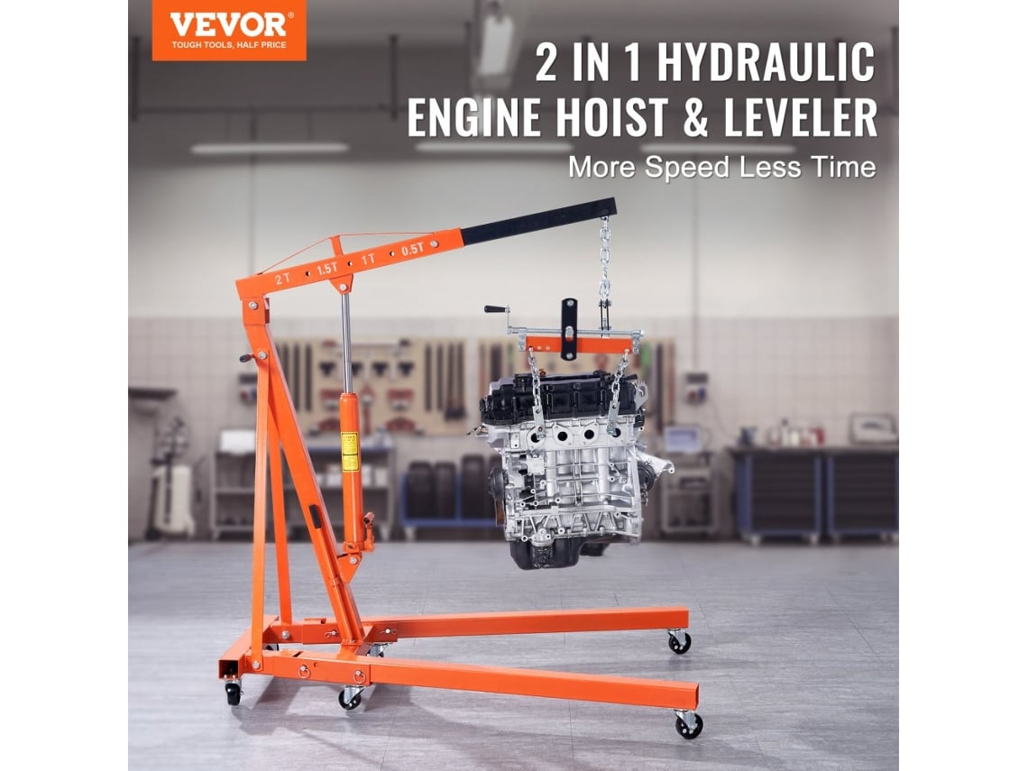 Motorheber Motorkran 2T, Guindaste De Oficina + Nivelador Para ...