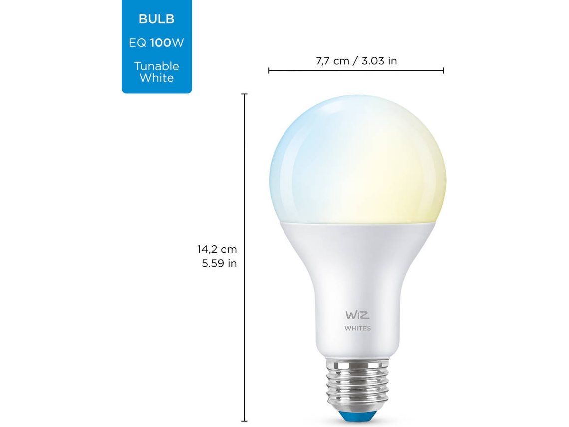 Lâmpada WIZ Wi-Fi BLE 100W A67 E27 TW | Worten.pt
