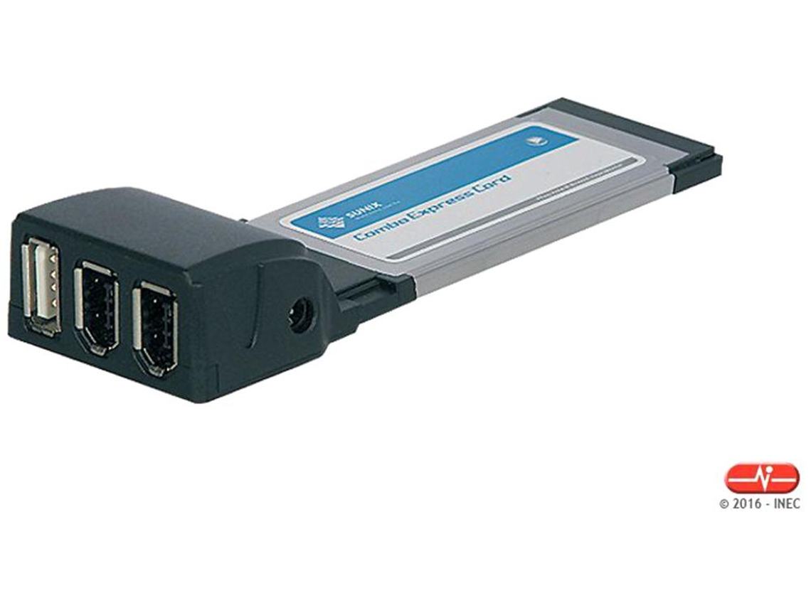 Placa Express Card 34 mm. 2p. 1394a+1p. USB 2.0 Placa ExpressCard 34mm ...