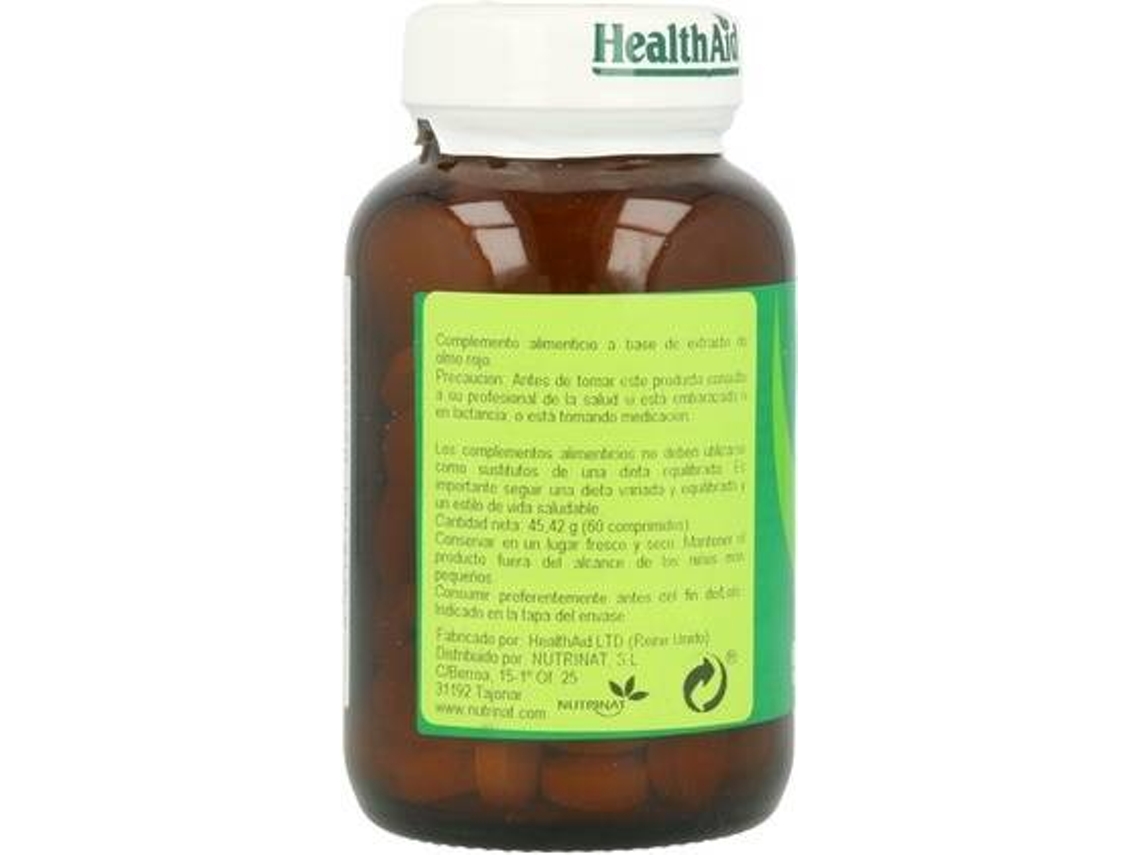 Suplemento Alimentar HEALTH AID Olmo Escorregadio (60 comprimidos ...