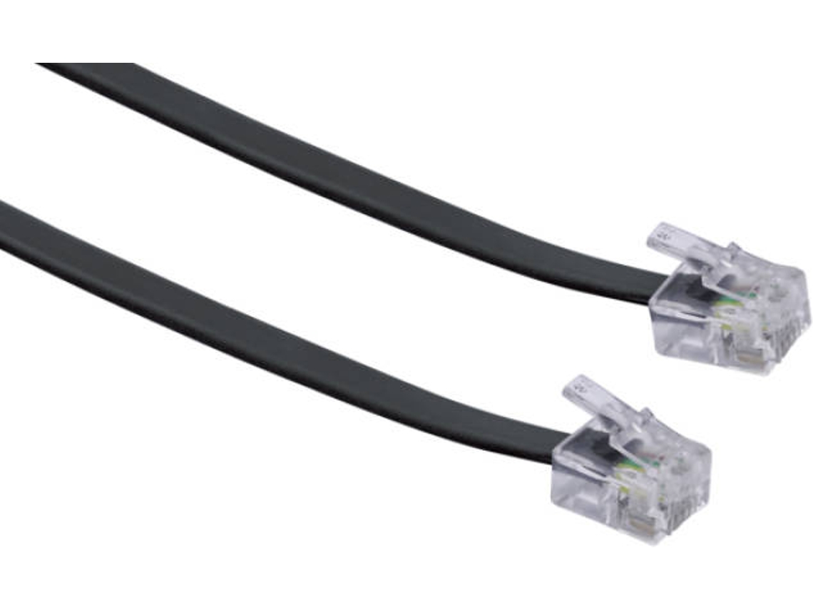 Cabo de Rede SCHWAIGER (RJ11 - 6 m - Preto) | Worten.pt
