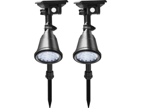 Candeeiro Exterior Luz Solar ANSELF LED 18 LED Solar Preto | Worten.pt