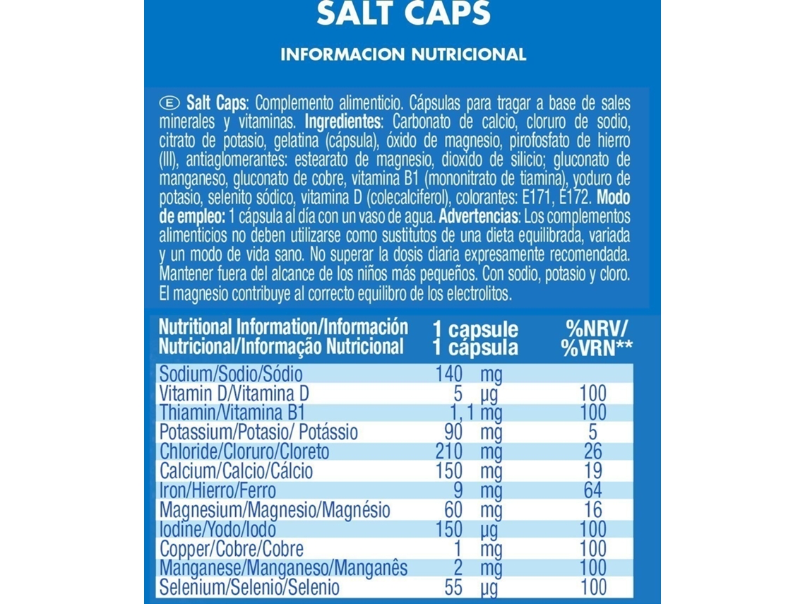 Suplemento Alimentar VICTORY ENDURANCE Salt Cápsulas (200 ml) | Worten.pt