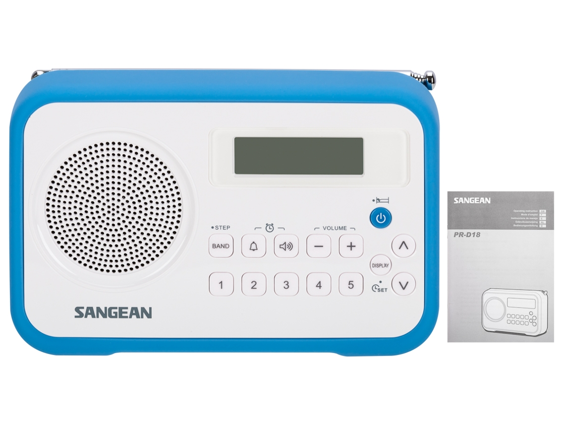 Rádio SANGEAN PR-D18 BR/AZ (Branco - Digital - 10 - Bateria) | Worten.pt