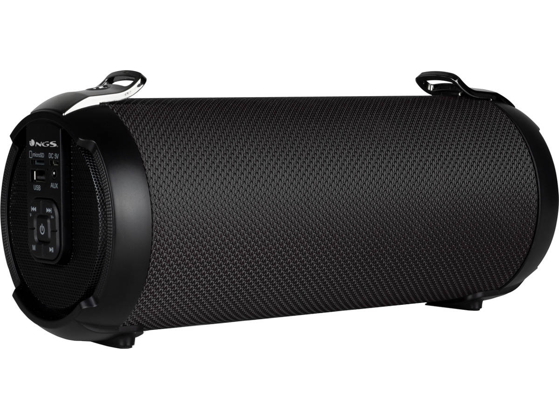 Coluna Bluetooth NGS Rollertempo (20W - Bluetooth - Preto) | Worten.pt