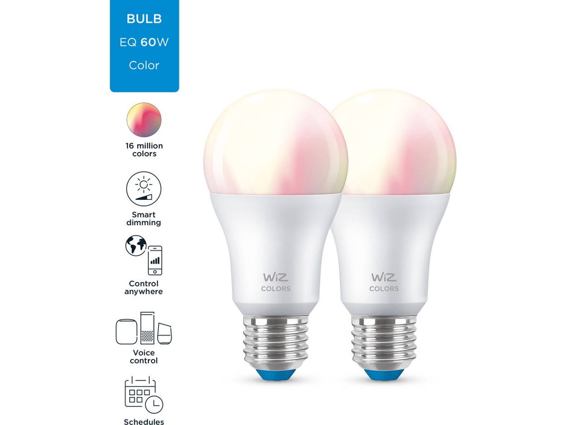 Lâmpada WIZ Wifi BLE A60 E27 60W RGB | Worten.pt