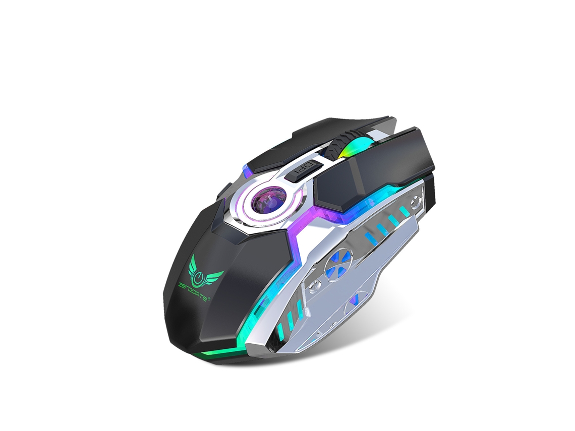 Novo Mouse Sem Fio Luminoso Rgb Recarregável, Design Ergonômico 2.4G ...