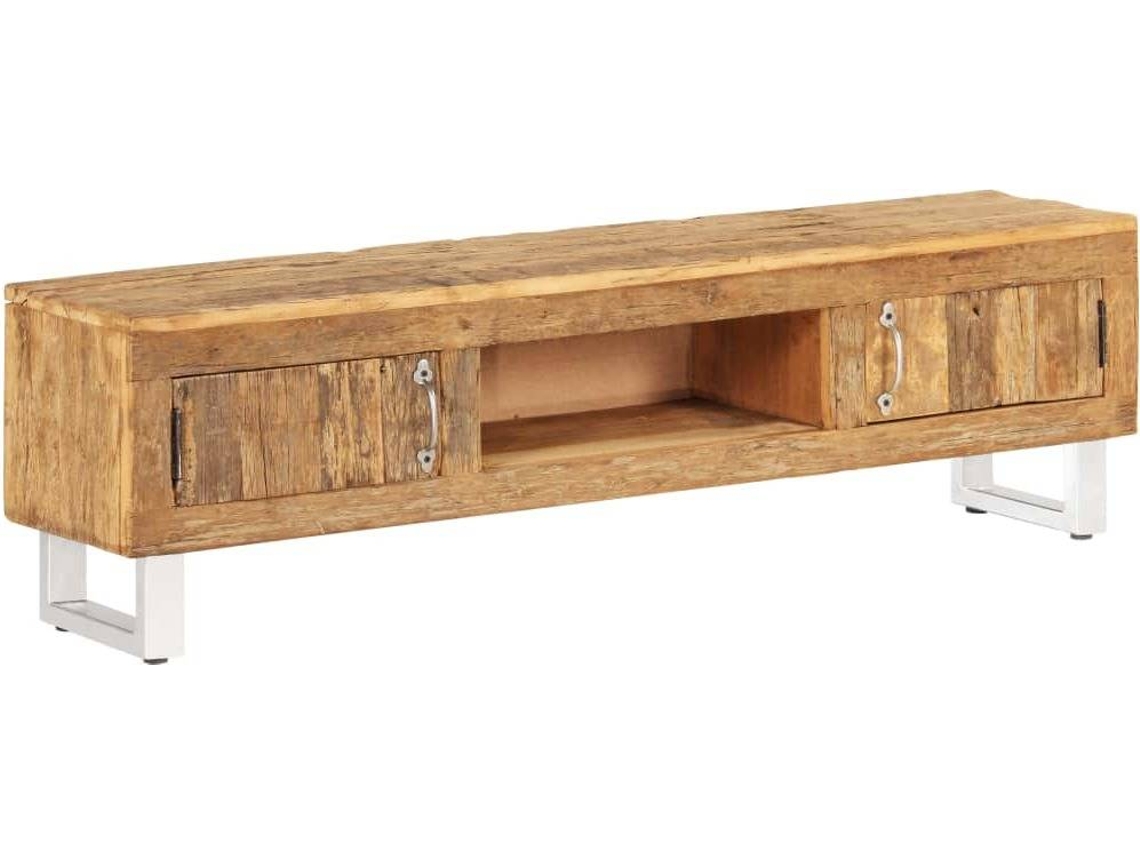 vidaXL Suporte para TV madeira reciclada maciça 140x30x40 cm | Worten.pt