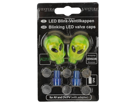 Ventura Alien Blinking Led Valve Cap Pair | Worten.pt
