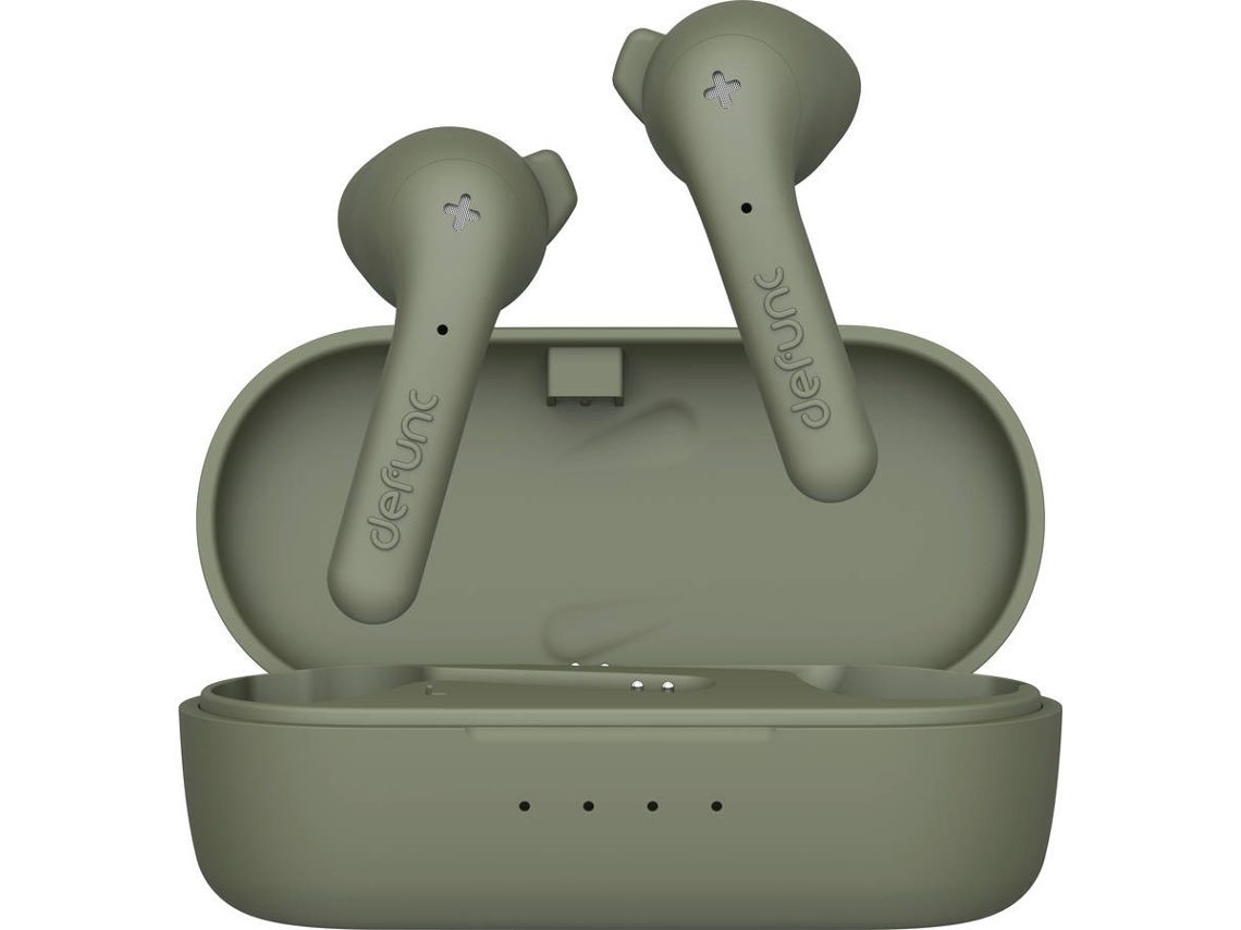 Auriculares Bluetooth True Wireless DEFUNC True Basic (In Ear - Microfone - Verde) | Worten.pt