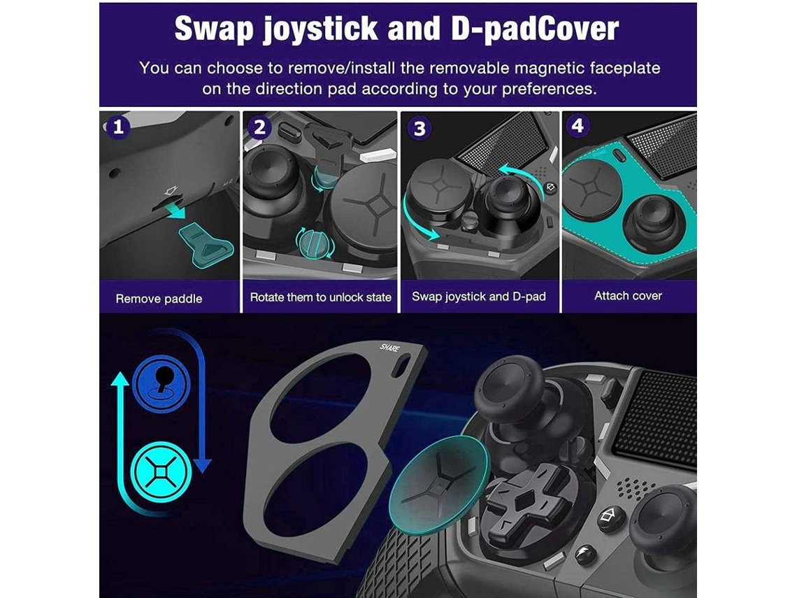 Comando para PS4 CHRONUS Q3008212 Verde (Wireless) | Worten.pt