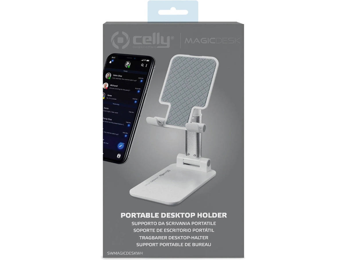 Suporte Mesa Smartphone CELLY SWMAGICDESKWH | Worten.pt