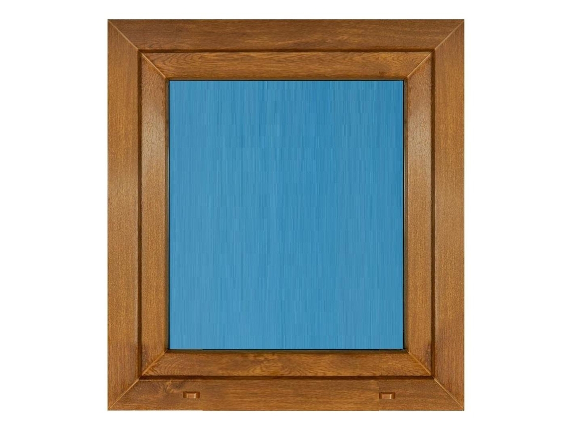 Janela Pvc 600 Mm X 600 Mm Carvalho Dourado Oscilobatente Direita Vidro ...