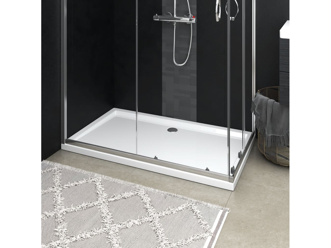 Wc Base de Chuveiro Duche Retangular 70X120 Cm Abs Branco | Worten.pt