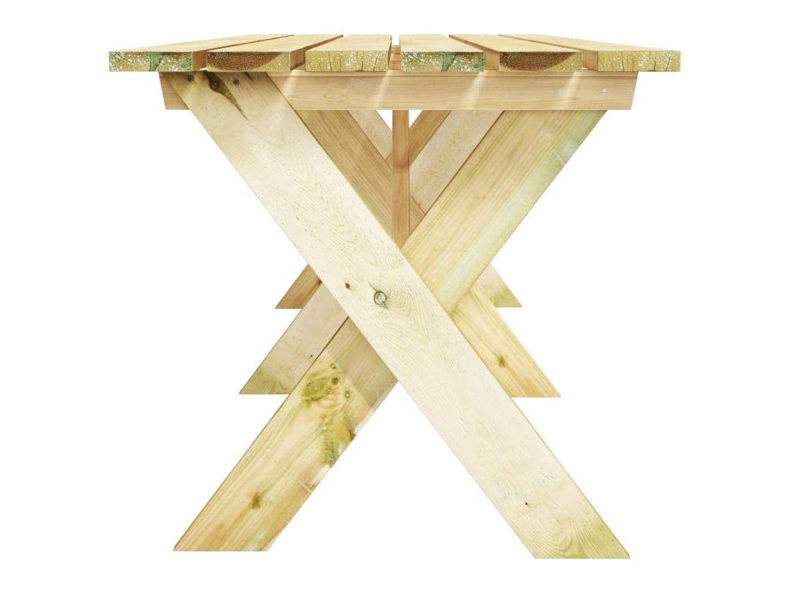 Mesa de Jardim LOVELY HOME Jantar Madeira de Pinho Impregnada (220 x 73 ...